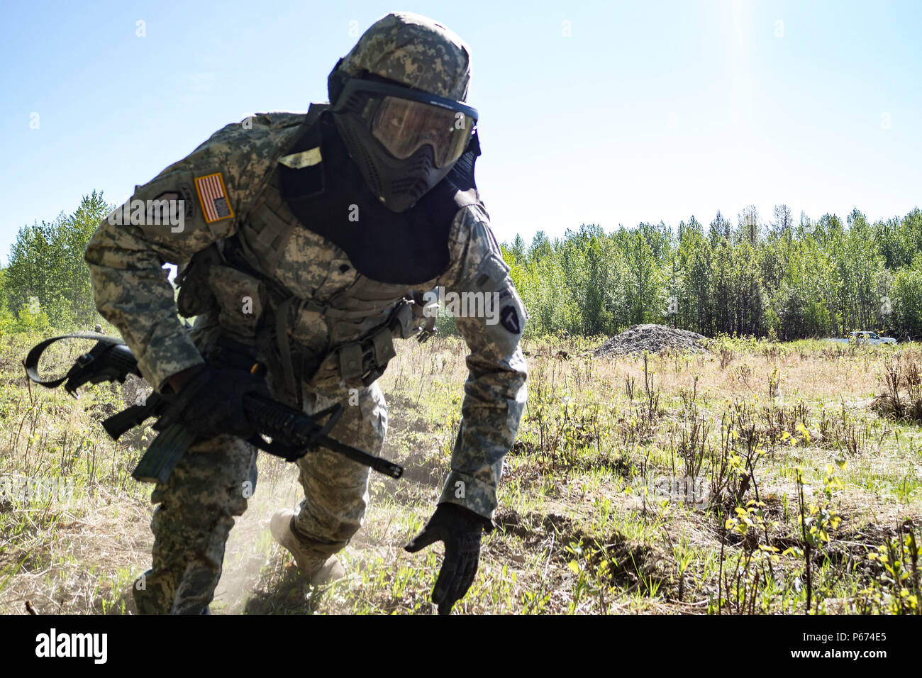 Alaska Army National Guard Spc. Innocent Bennett, B Company, 1st ...