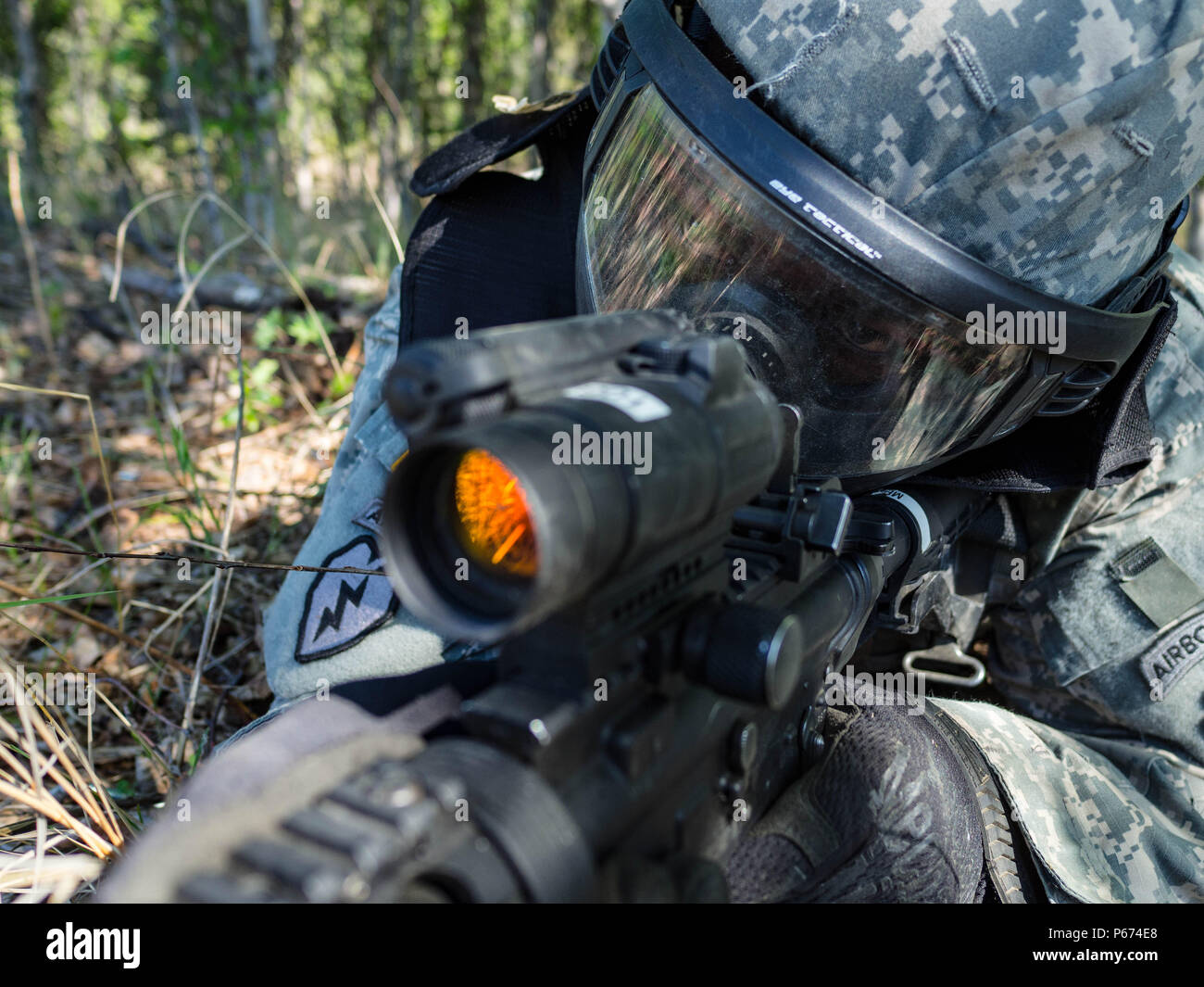 Alaska Army National Guard Spc. Innocent Bennett, B Company, 1st ...