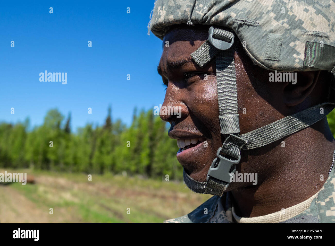 Alaska Army National Guard Spc. Innocent Bennett, B Company, 1st ...