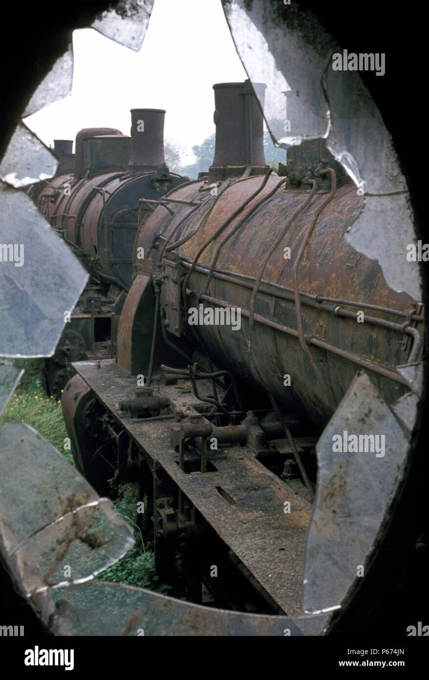 'Locomotive Graveyard'. The huge dump of Greek Steam Locomotives at ...