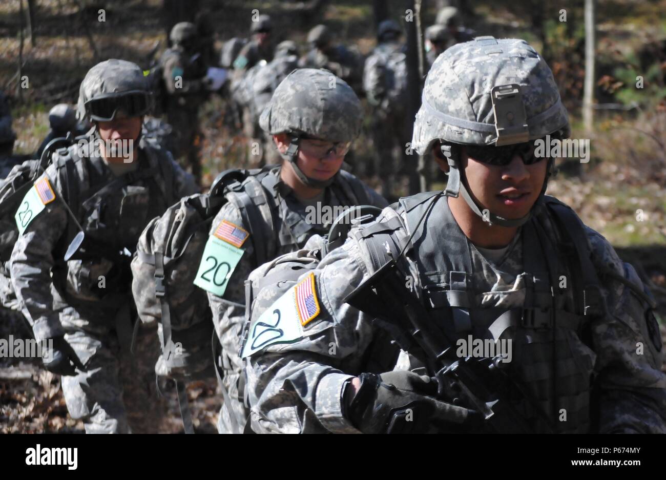 Soldiers participate in the land navigation course during the 2016 ...