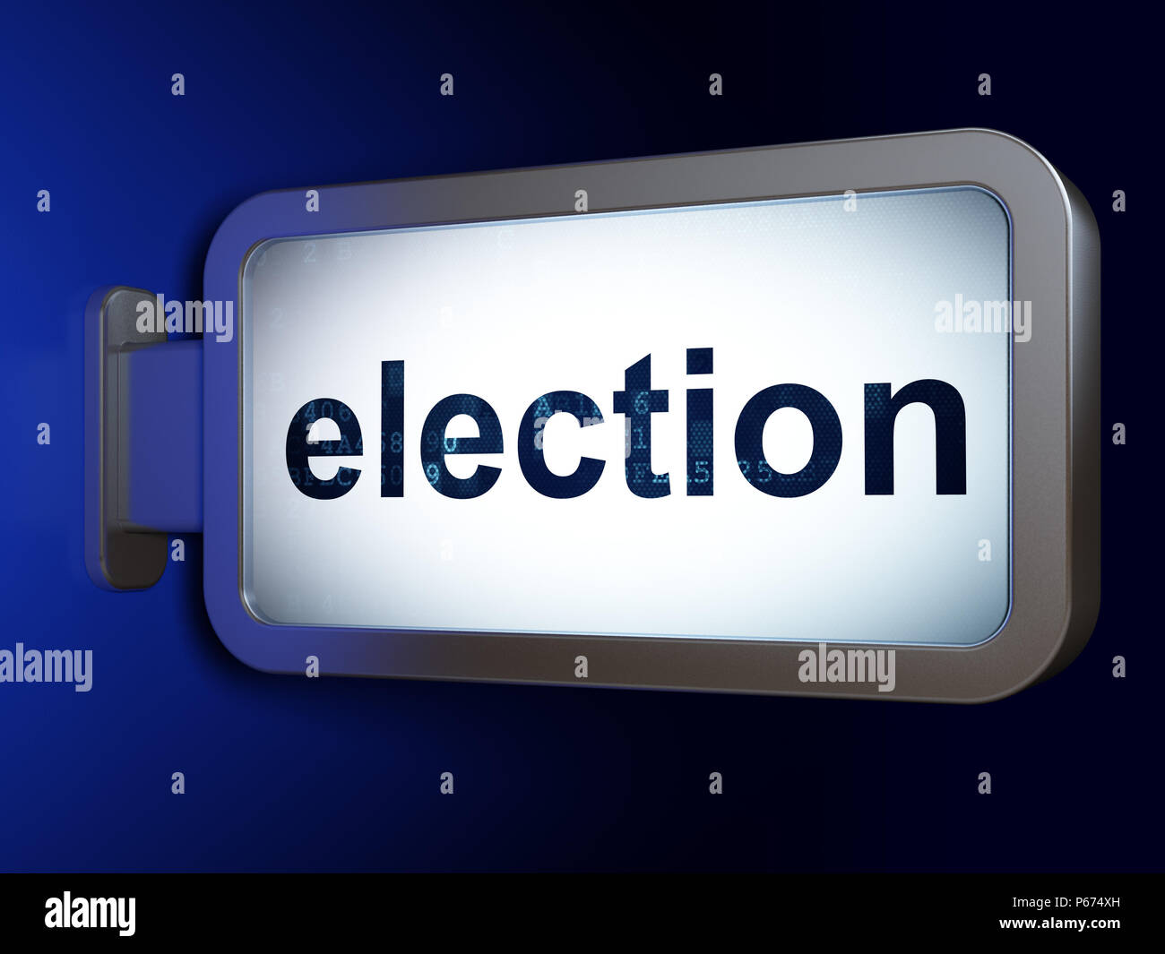 Politics concept: Election on advertising billboard background, 3D ...
