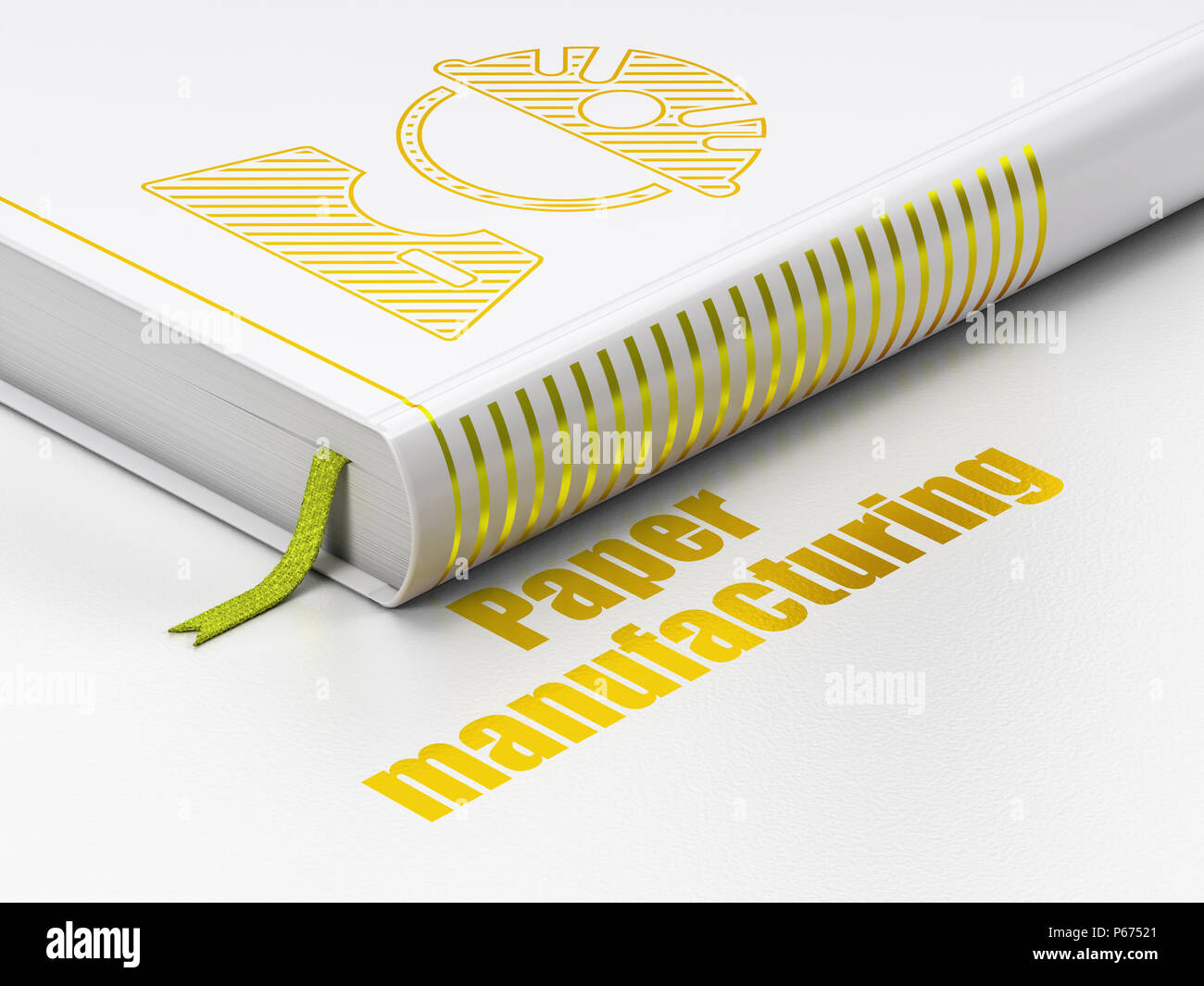 Manufacuring concept: closed book with Gold Factory Worker icon and ...