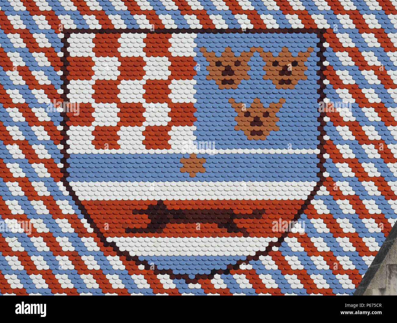 Coat of Arms Kingdom of Croatia, Slavonia and Dalmatia, checkered tiled ...