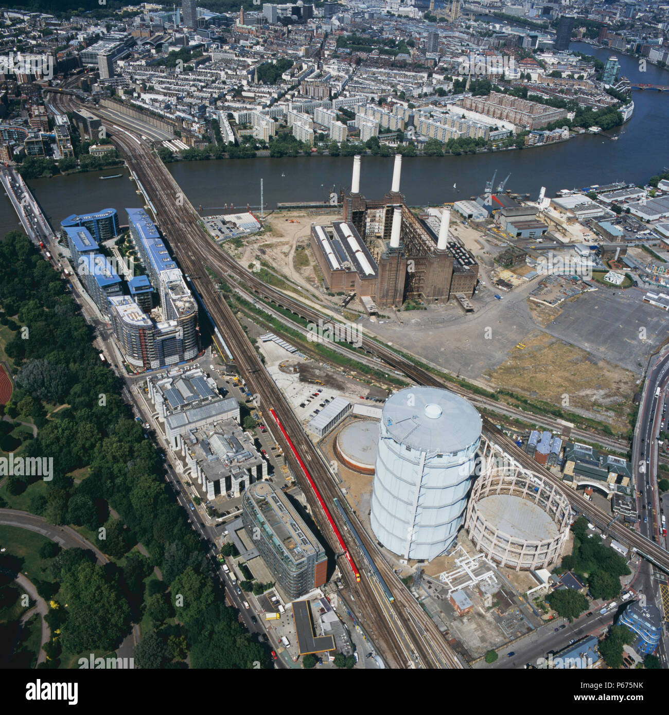 Aerial view of battersea power station hi-res stock photography and ...