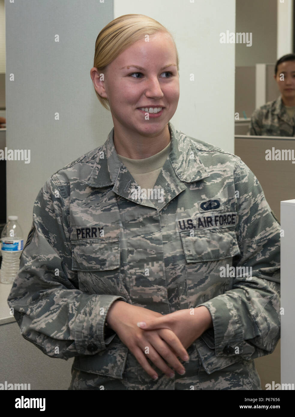 Senior Airman Shyanne Perry, a Financial Services Technician, with the ...