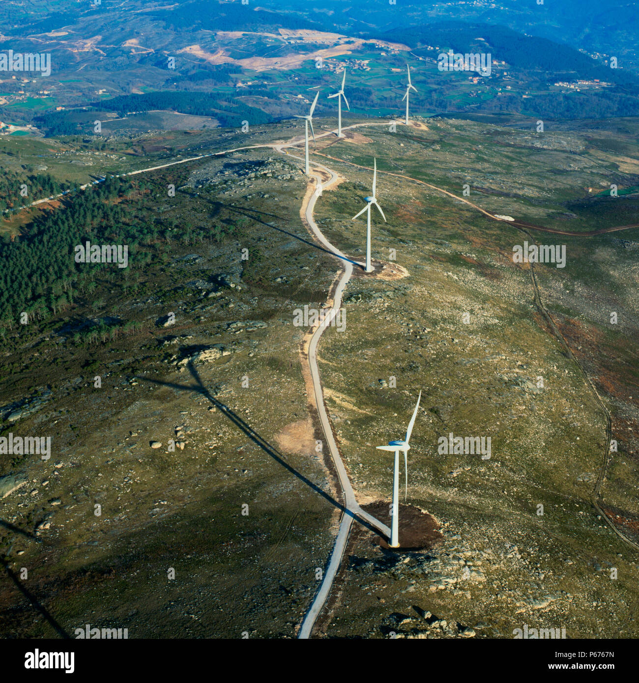 Onshore wind farm aerial hi-res stock photography and images - Alamy