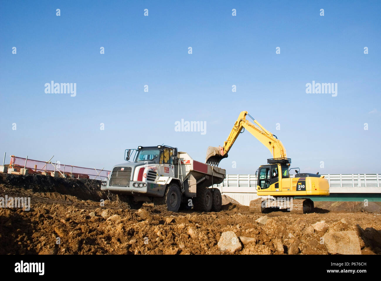 Construction machinery at work Stock Photo - Alamy