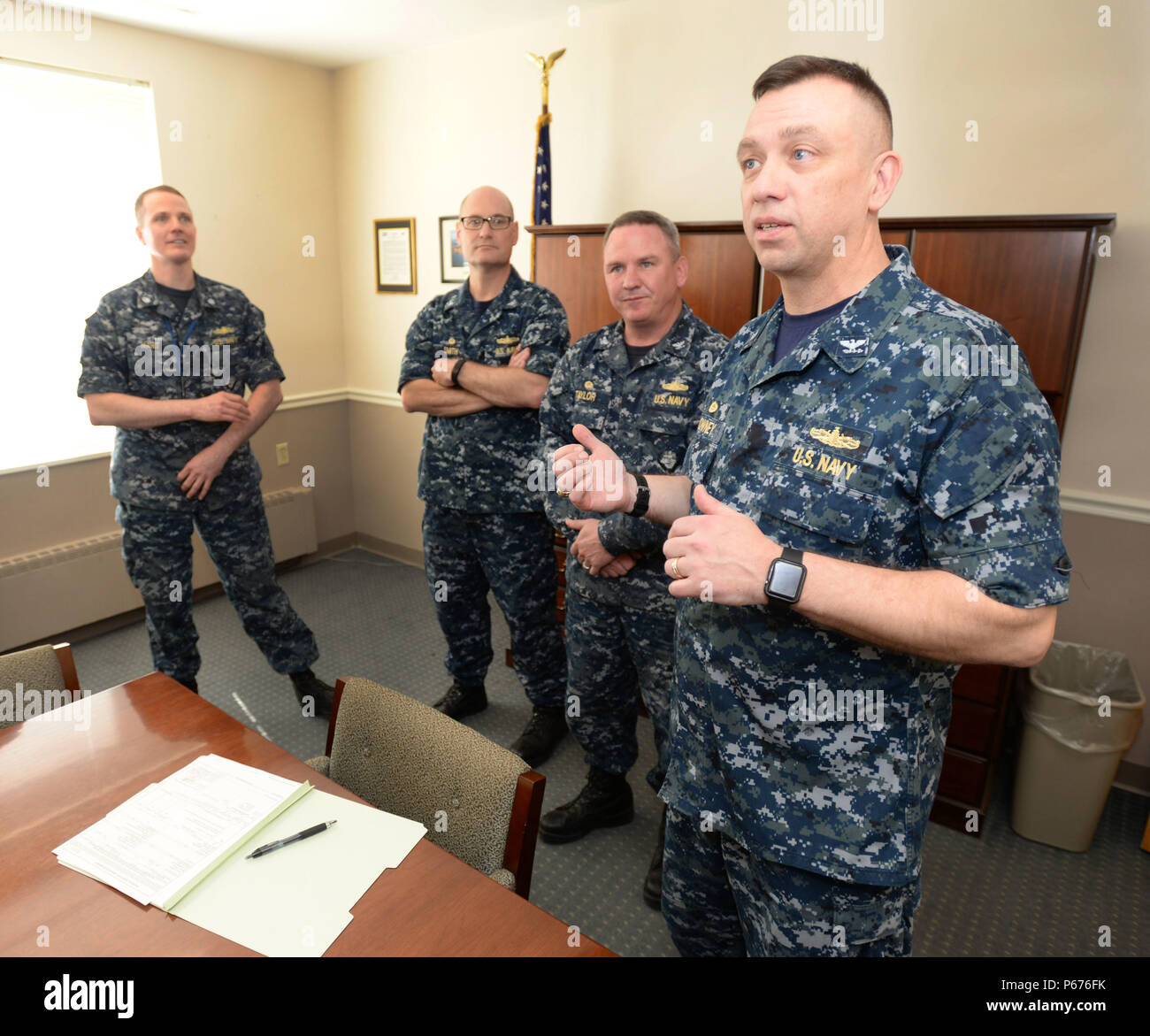 160520-N-YZ252-046 BATH, Maine (May 20, 2016) Capt. James Downey ...