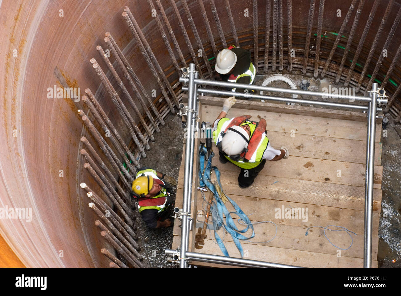Steel fixers at work Stock Photo - Alamy