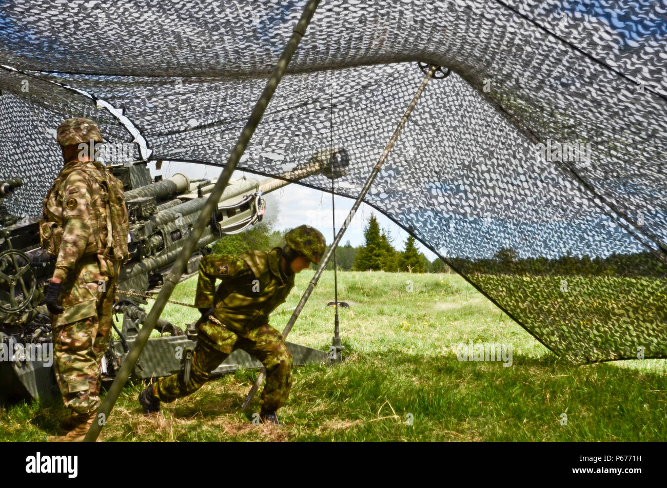 Estonian Army Sgt. Rauno Padari, a forward observer with the Estonian ...
