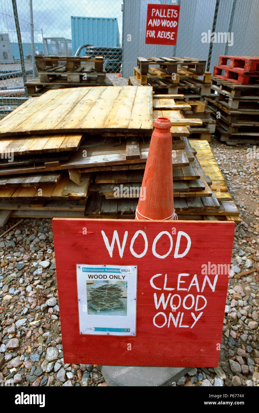 Waste management on a building site Stock Photo - Alamy
