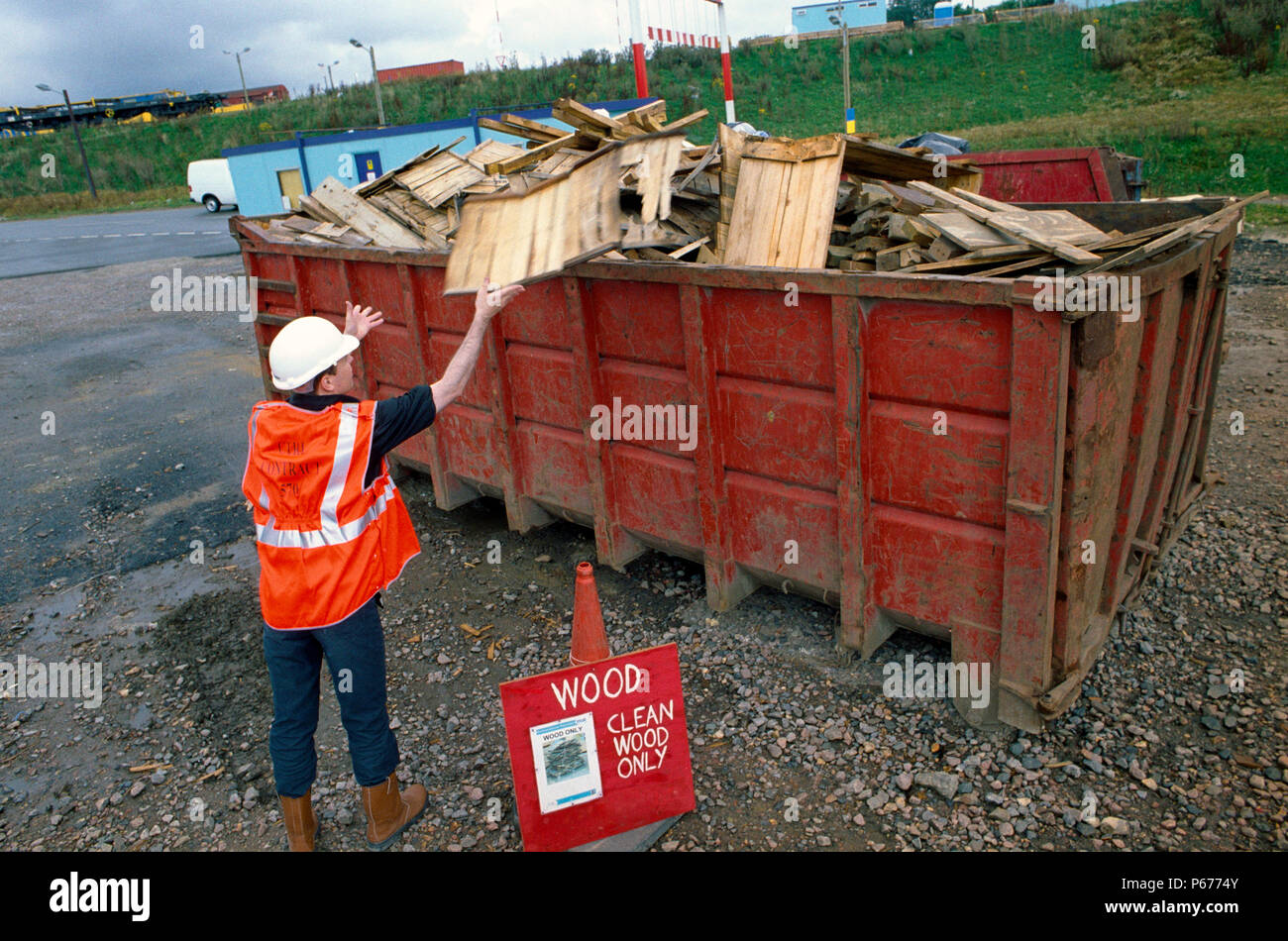 Waste management on a building site Stock Photo - Alamy