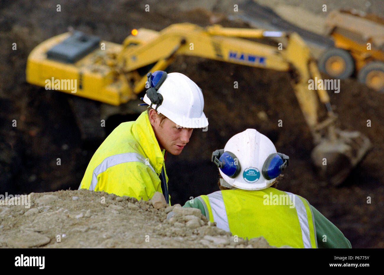 Engineers on a building site Stock Photo - Alamy