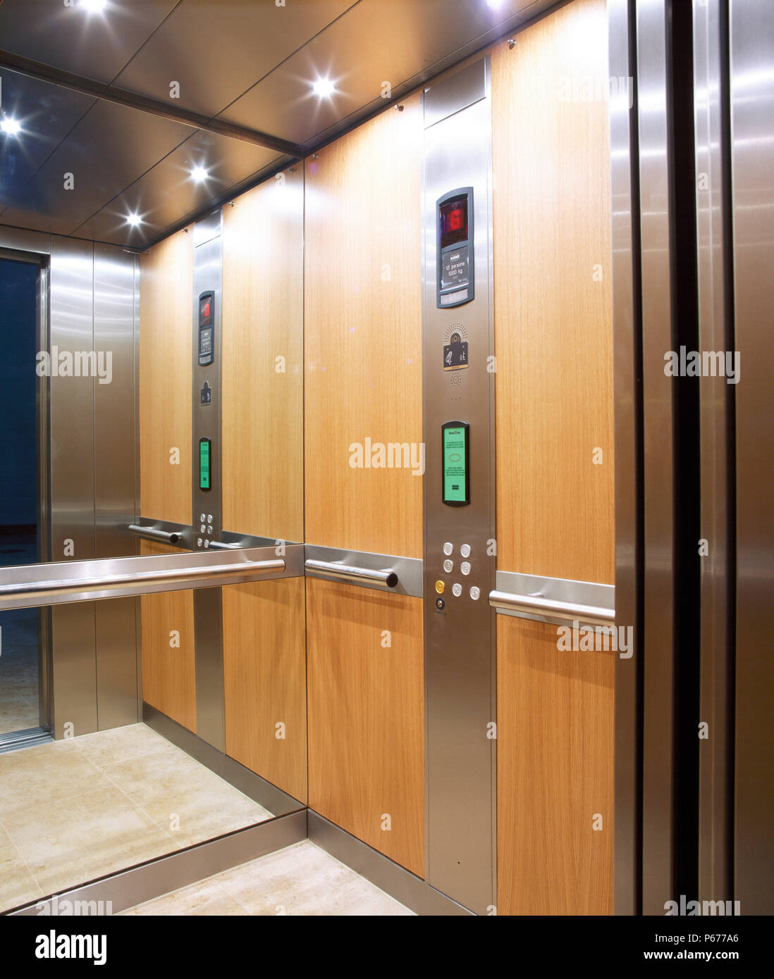 Lift with open door Stock Photo - Alamy