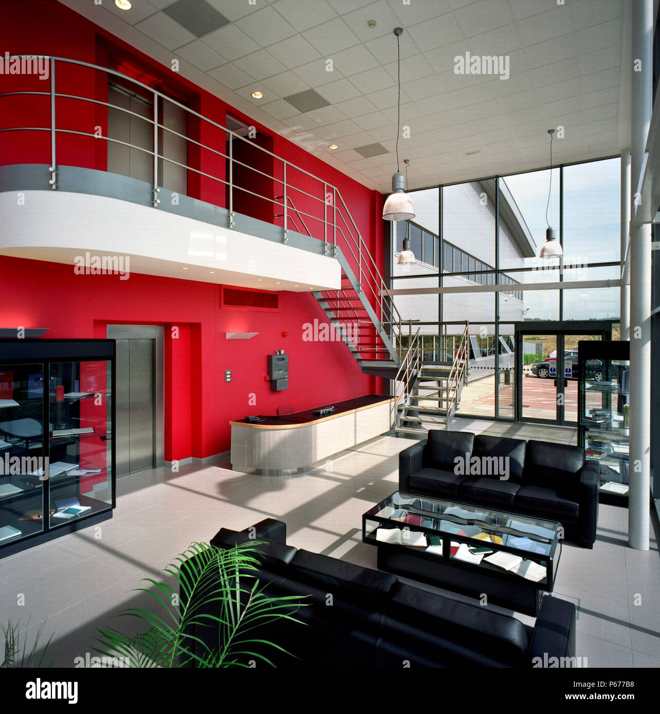 Reception area in modern building Stock Photo - Alamy