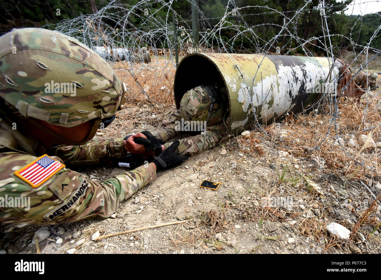Soldiers with Alpha Company, 54th Brigade Engineer Battalion, 173rd ...