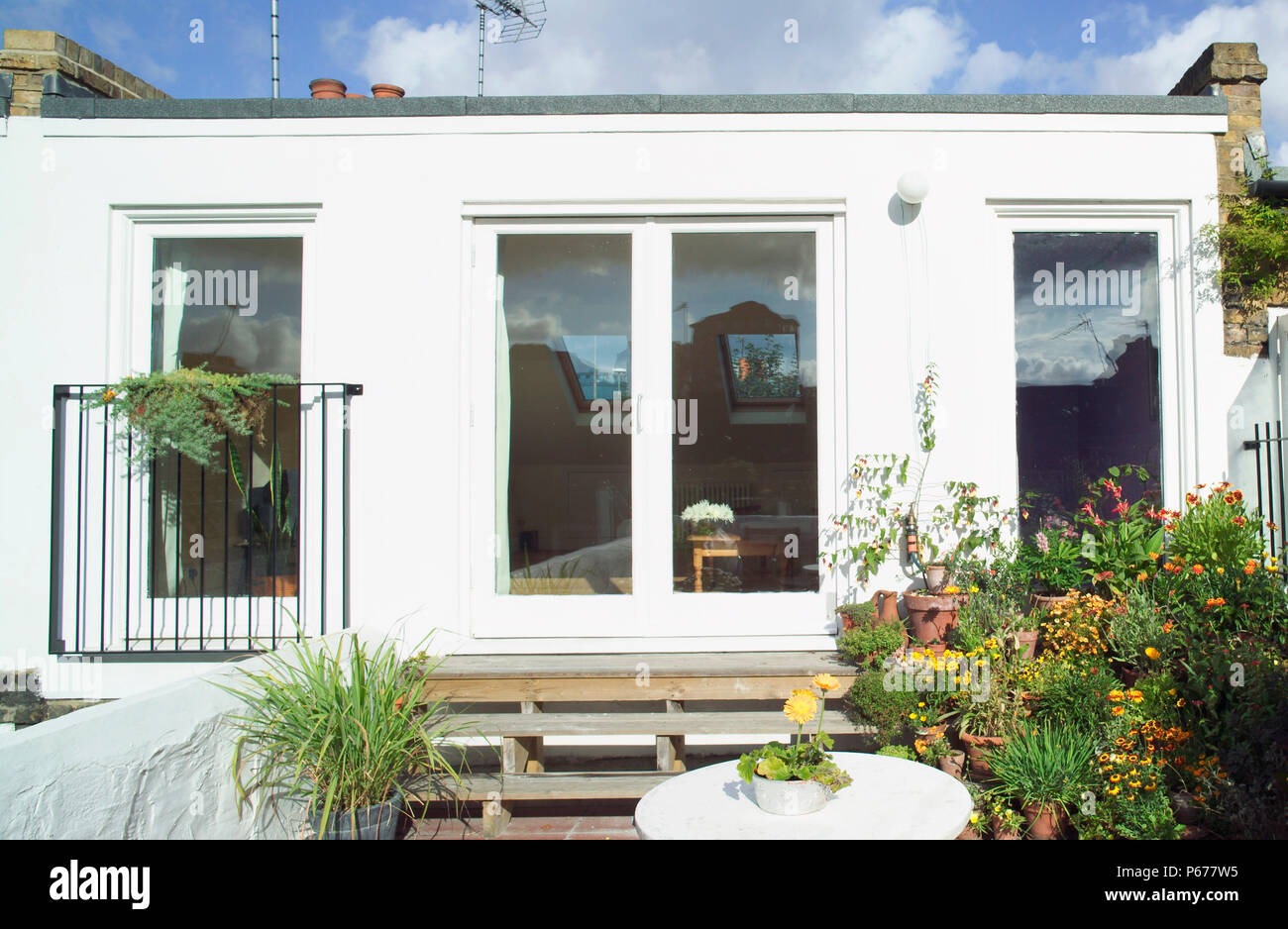 Converted loft with roof terrace, Vauxhall, London, UK Stock Photo - Alamy
