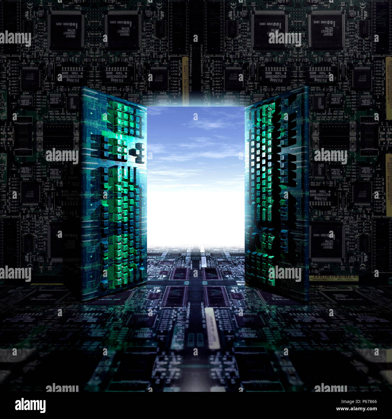 Illustration Computer Keybords, Digital Future Stock Photo - Alamy