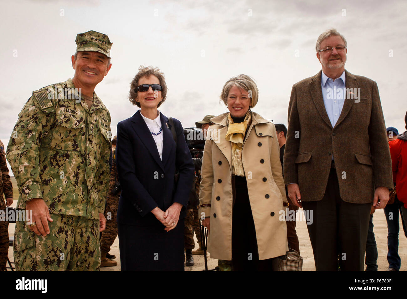 U.S. Navy Adm. Harry B. Harris, left, commander, U.S. Pacific Command ...