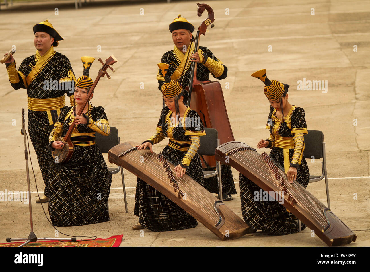 The Mongolian Military Dance and Song Ensemble perform traditional ...