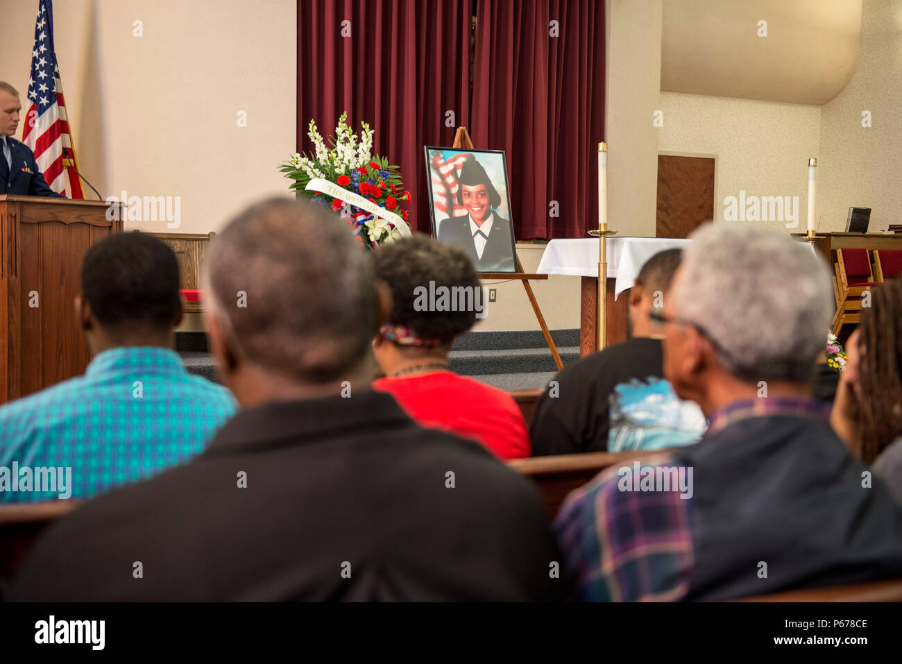 Airmen from the 89th Airlift Wing and families attend a memorial ...