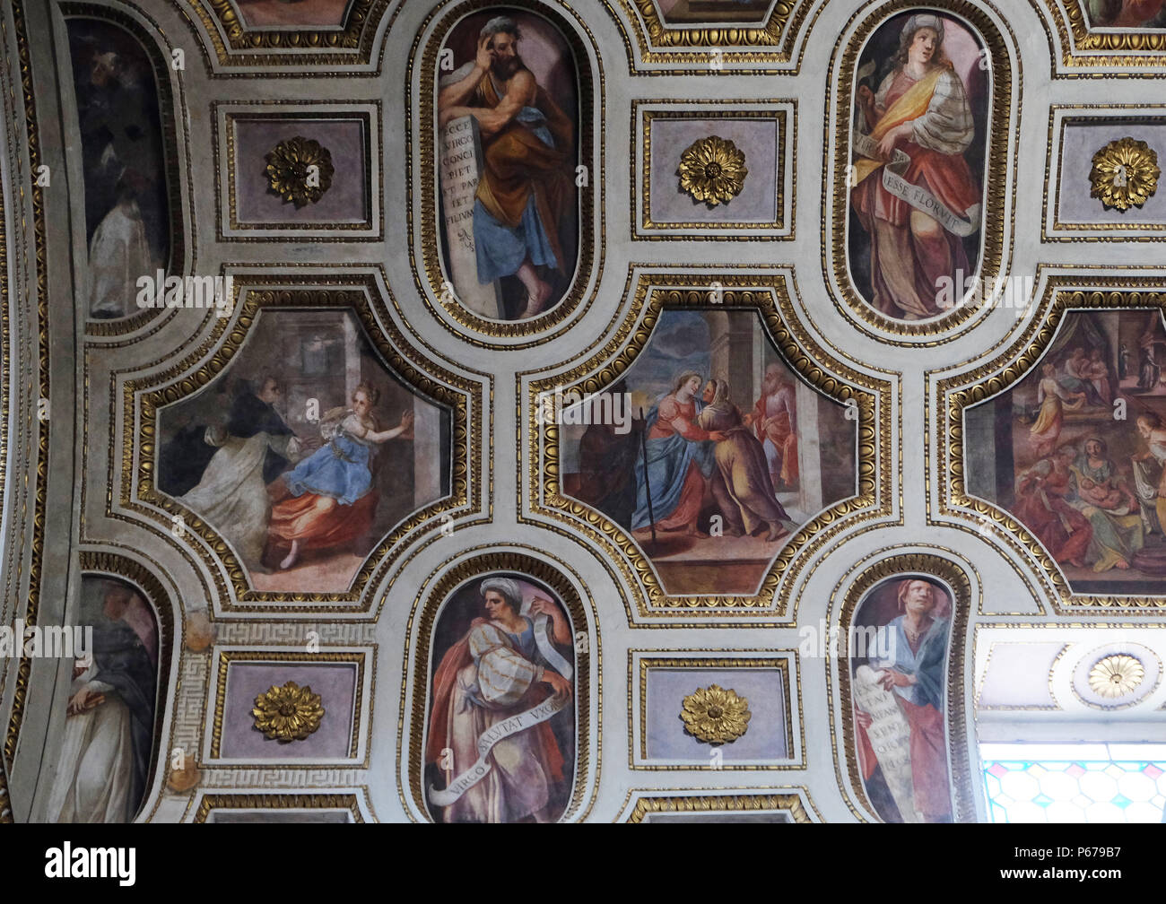 Fresco painting on the ceiling of the Mantua Cathedral dedicated to ...
