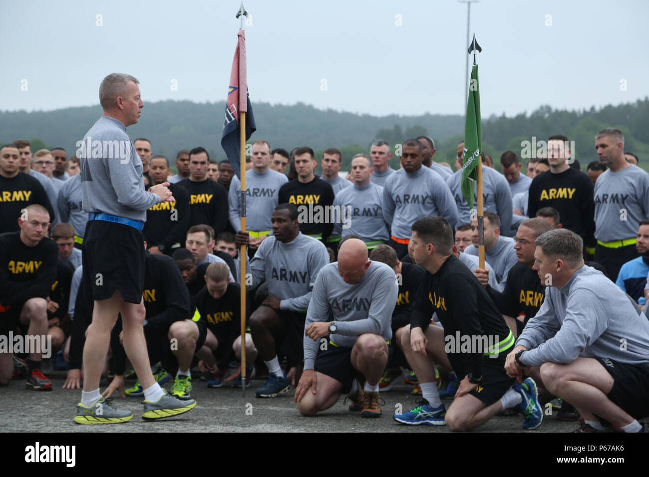 U.S. Army Col. Thomas A. Mackey (center), Commander of Joint ...