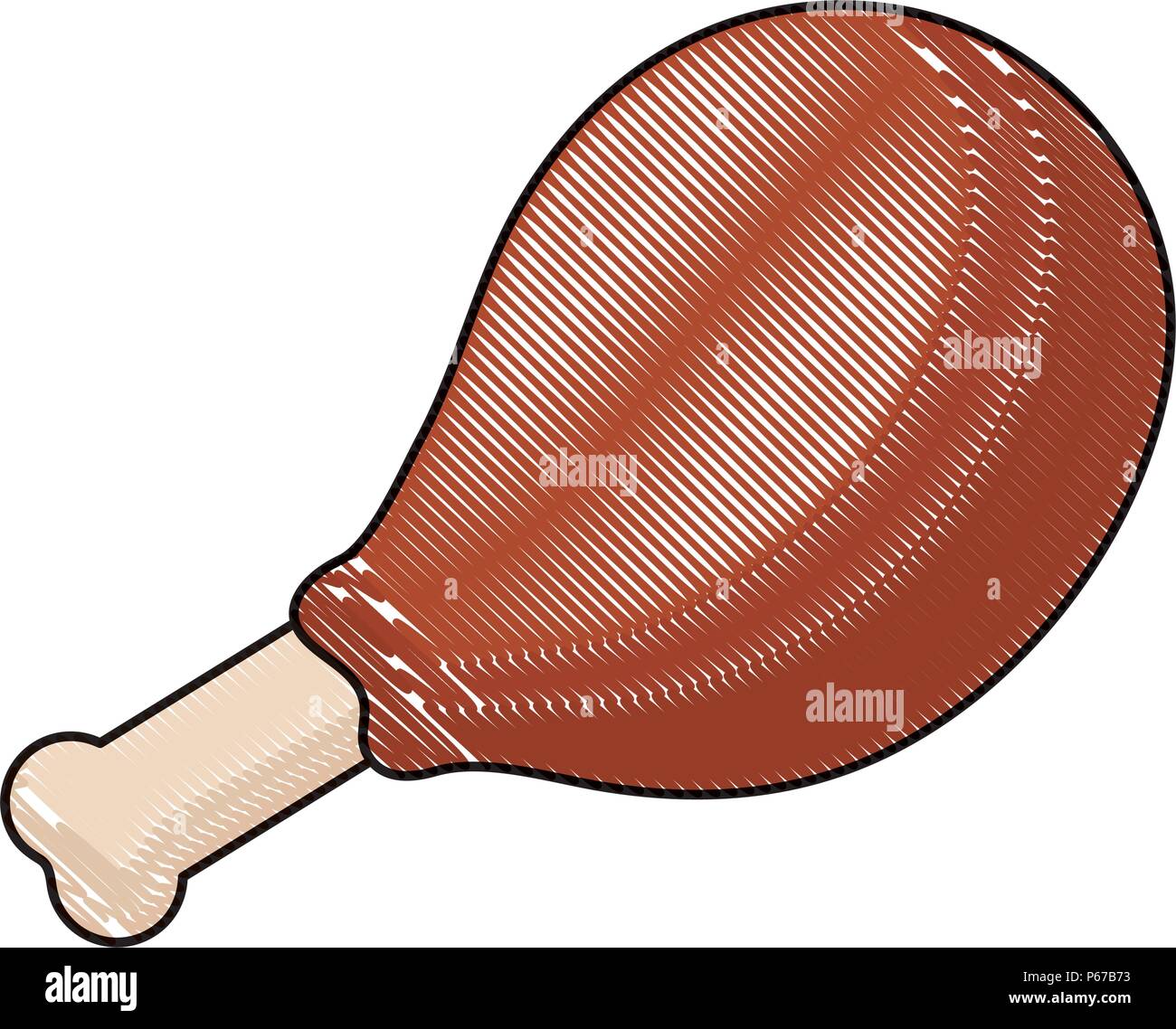 chicken thigh icon over white background, vector illustration Stock ...