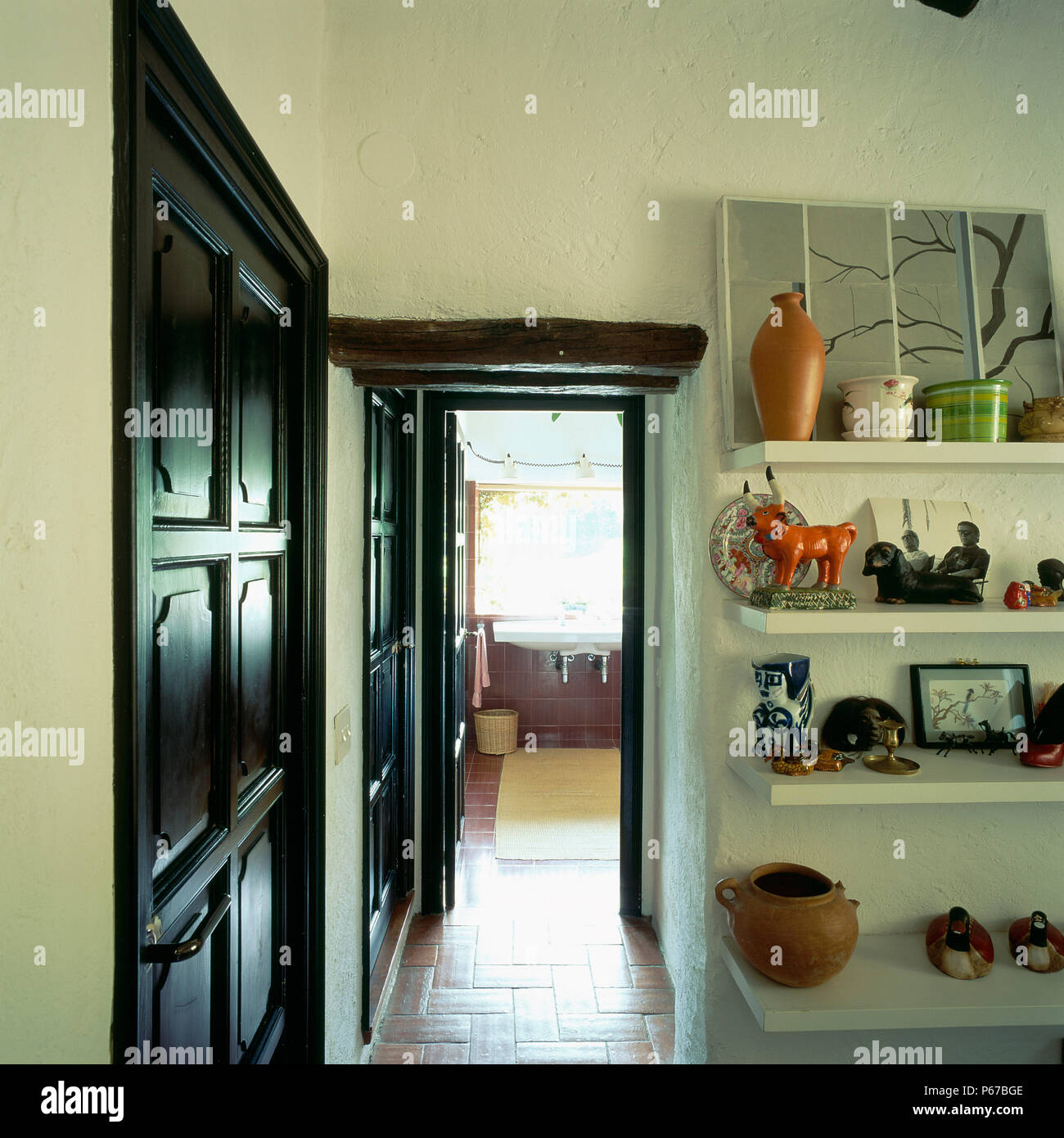 View of a passageway in a house Stock Photo - Alamy