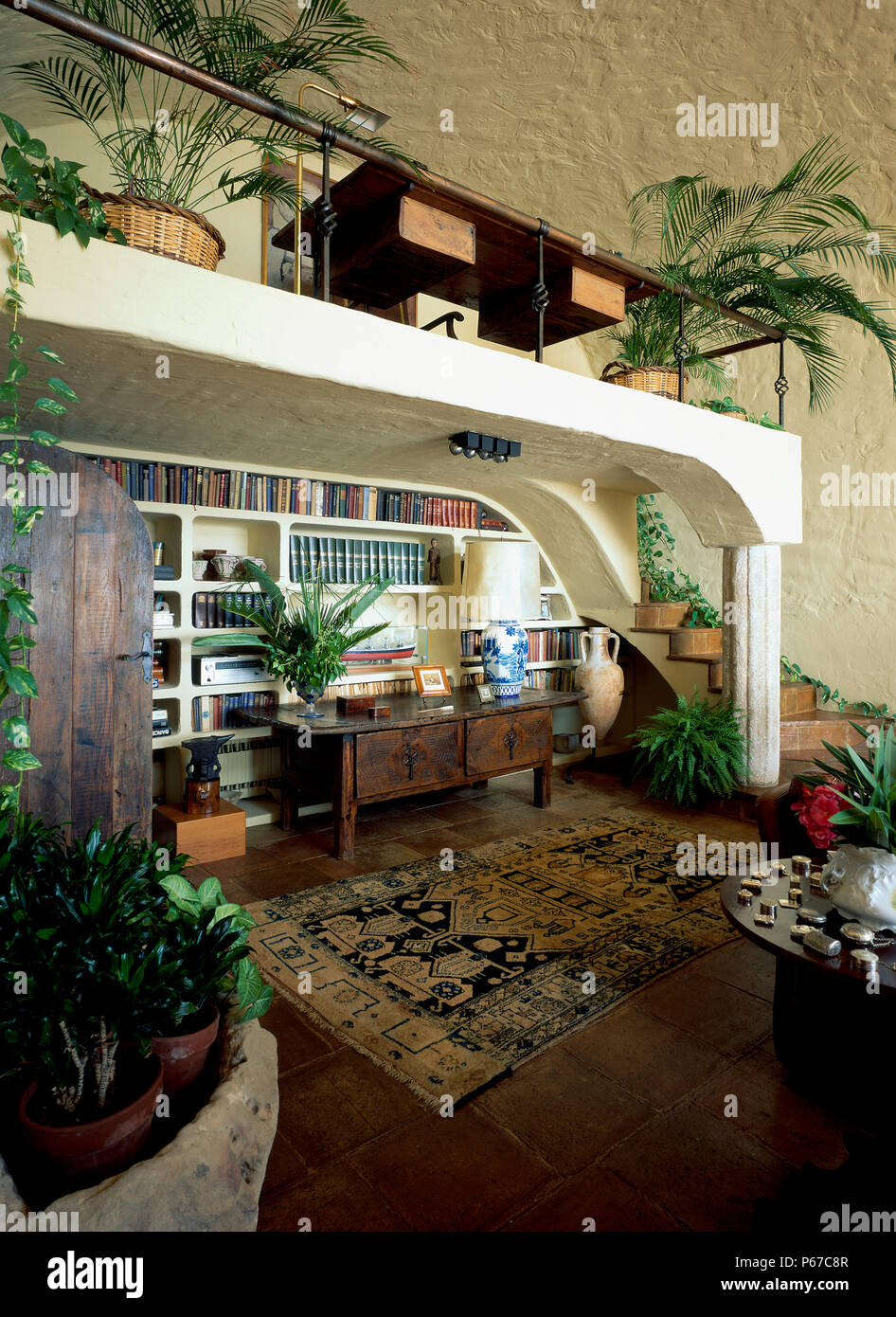 View of a well designed library Stock Photo - Alamy