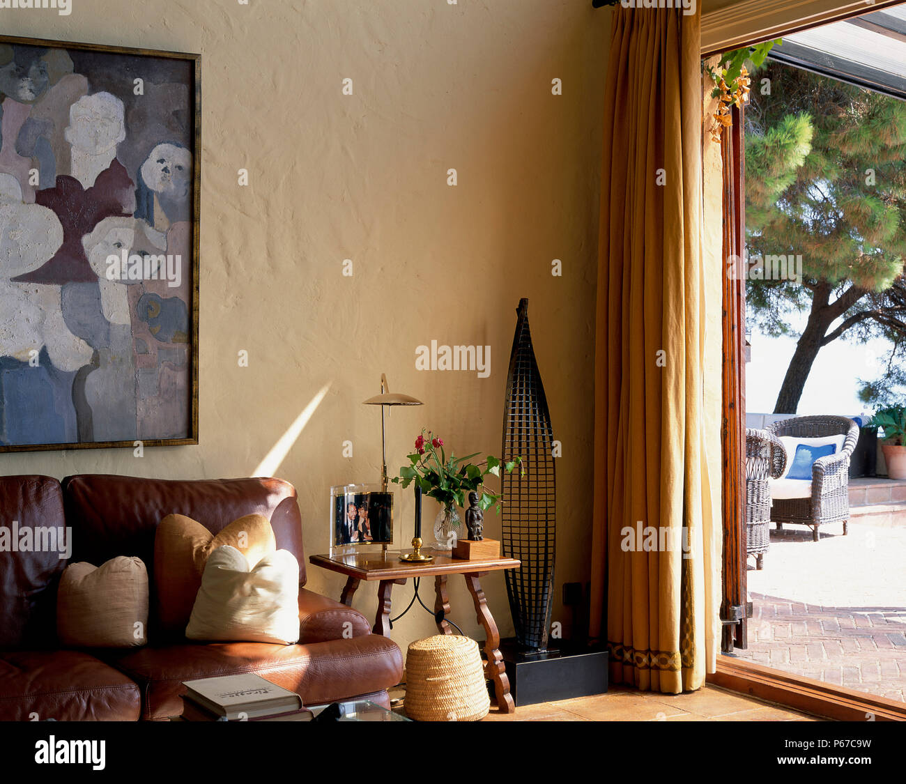 View of a well furnished living room Stock Photo - Alamy
