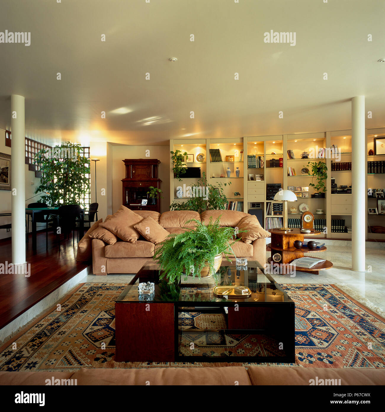 View of an opulent living room Stock Photo - Alamy