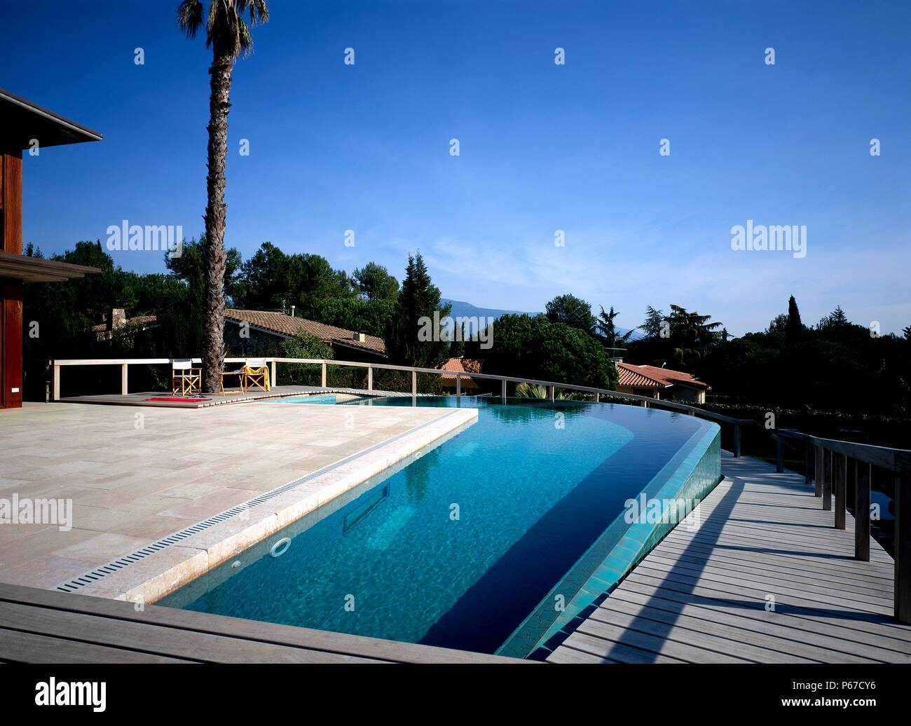 View of an outdoor swimming pool Stock Photo - Alamy