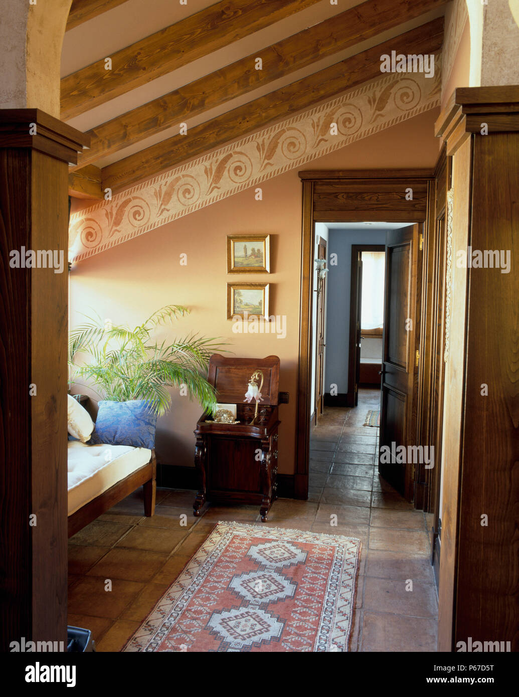 View of passageway inside a house Stock Photo - Alamy