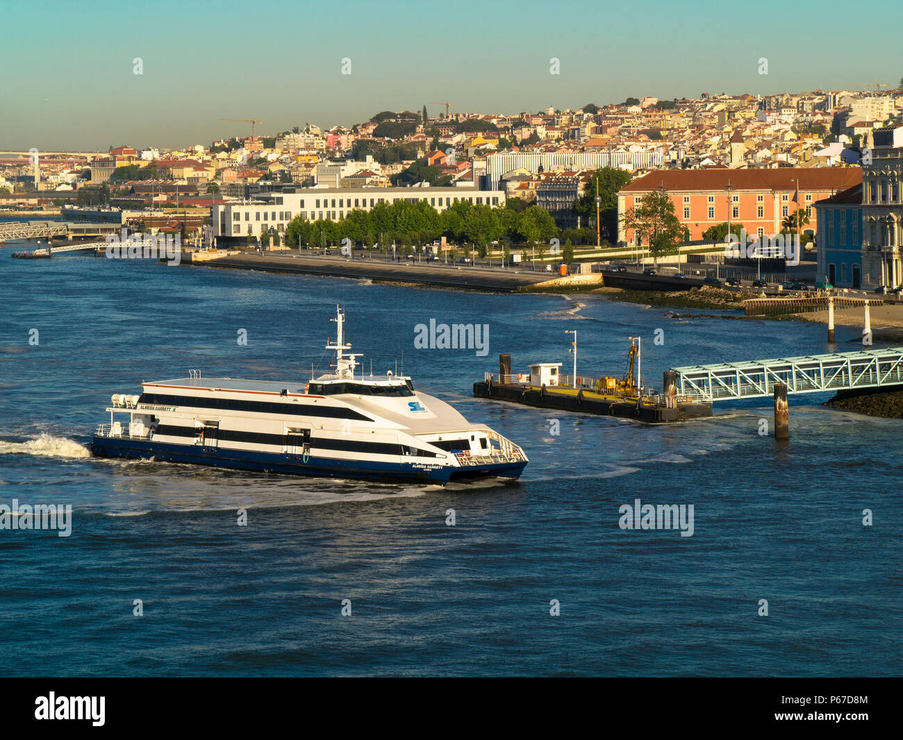 passenger ferry on the RIver Tagus,Lisbon,Portugal Stock Photo - Alamy