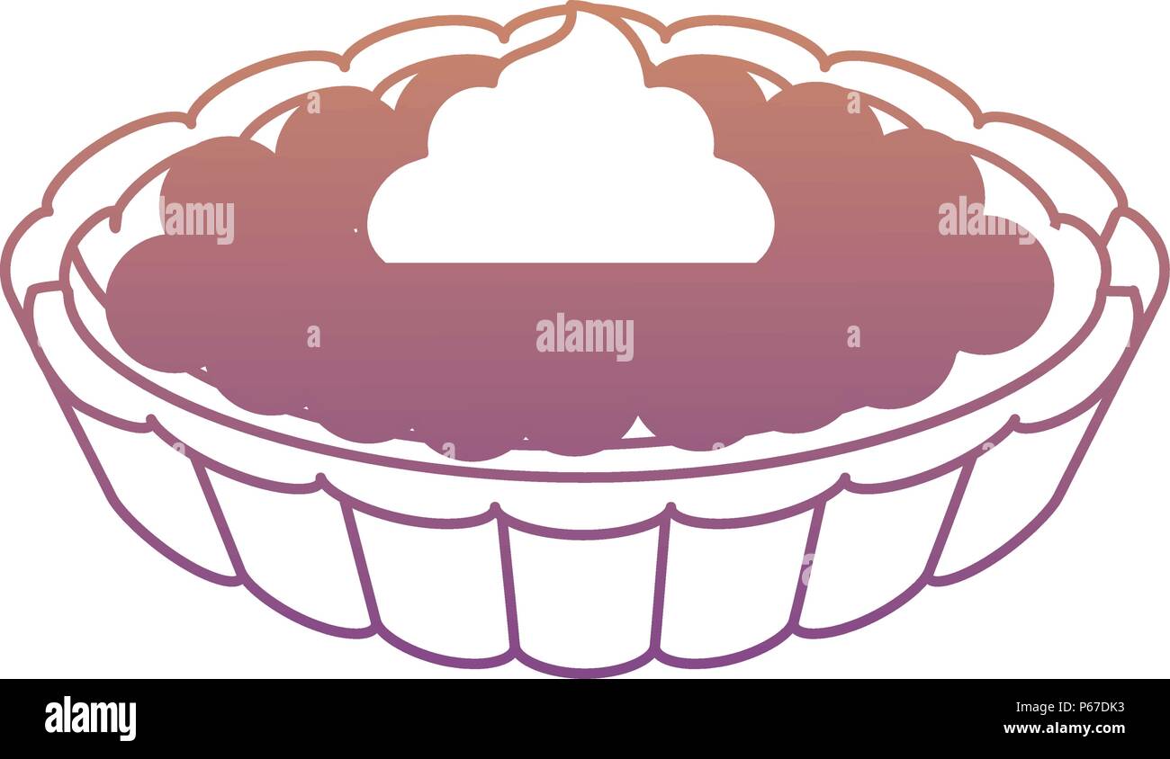sweet pie icon over white background, vector illustration Stock Vector ...