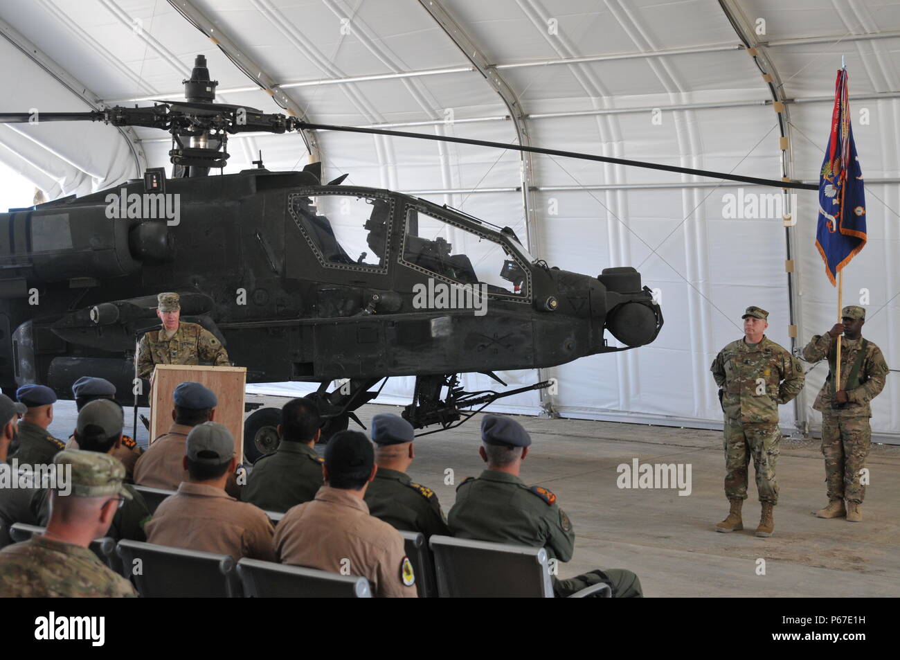 Col. Jeffrey Holliday, left, Commander of the 40th Combat Aviation ...