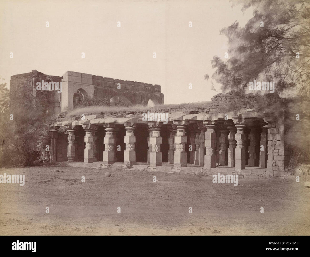 1885 photo of a Hindu temple converted into a mosque (Khwajah Jahan ...
