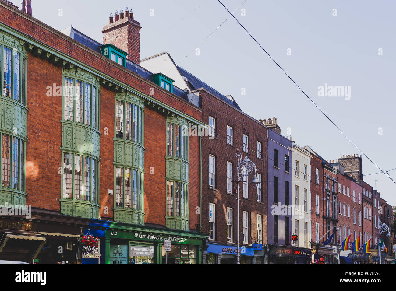 DUBLIN, IRELAND - June 27th, 2018: architecture in the streets of ...