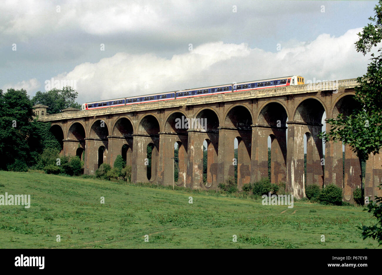 Balcombe Viaduct on the London to Brighton line with a Class 319 EMU ...