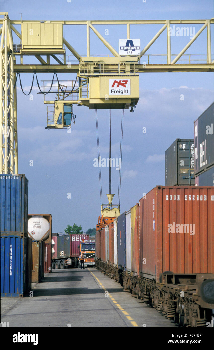 Container freight terminal. C 1993 Stock Photo - Alamy