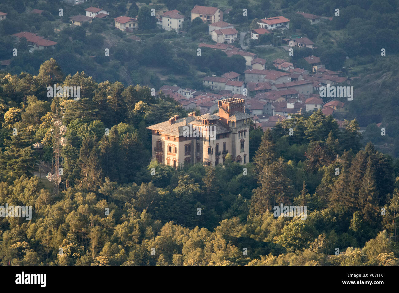 Castello di Croce Serra Andrate Piemonte Italy The Castle over the ...