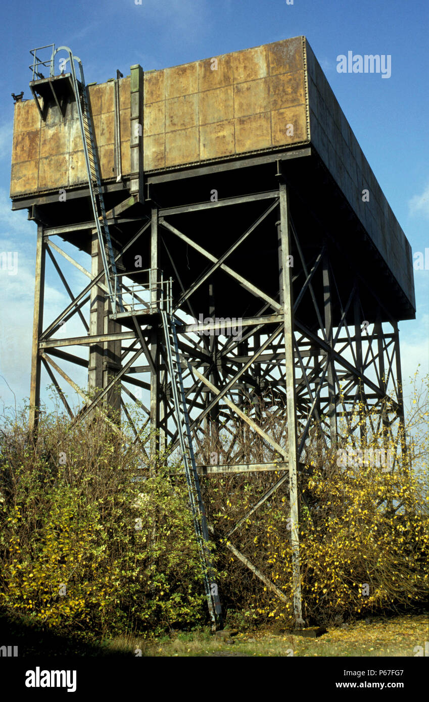 Derelict water tower. C1993 Stock Photo - Alamy