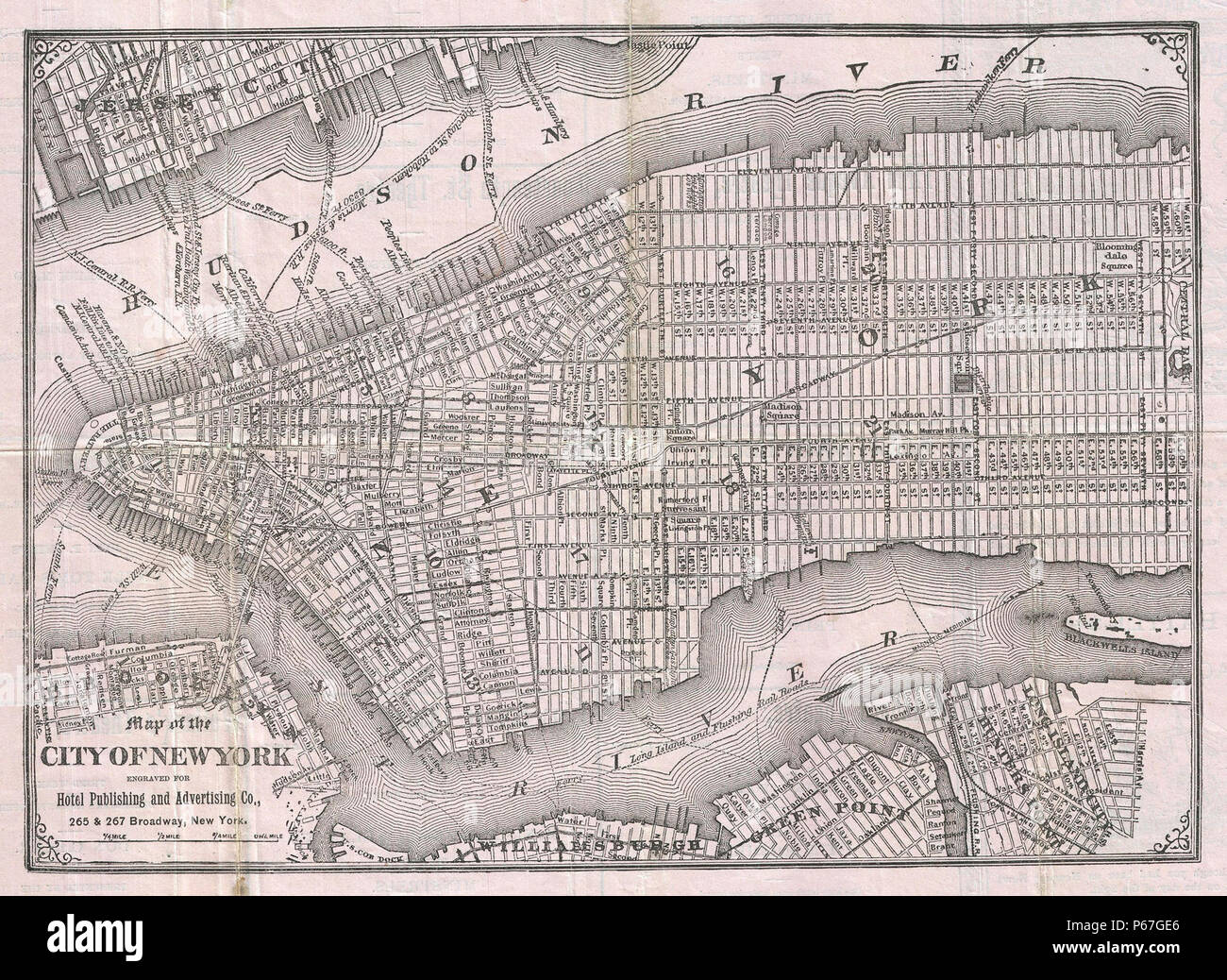 1886 Hotel and Theater Advertising Map of New York City - Geographicus ...