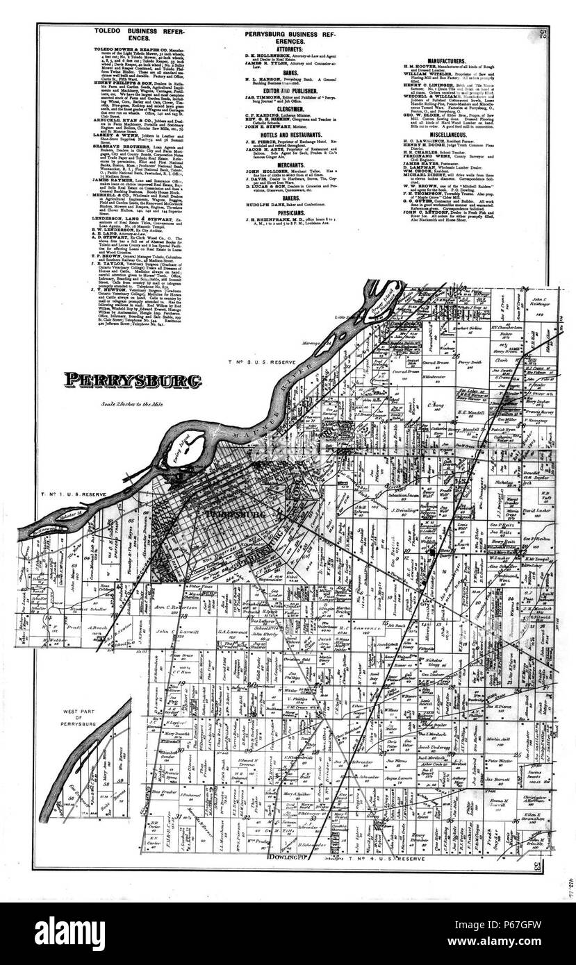 Perrysburg map hi-res stock photography and images - Alamy