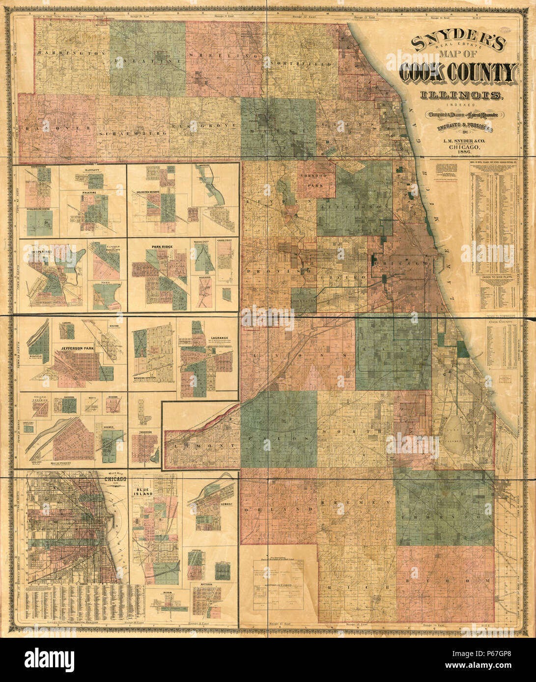 Cook county map hi-res stock photography and images - Alamy