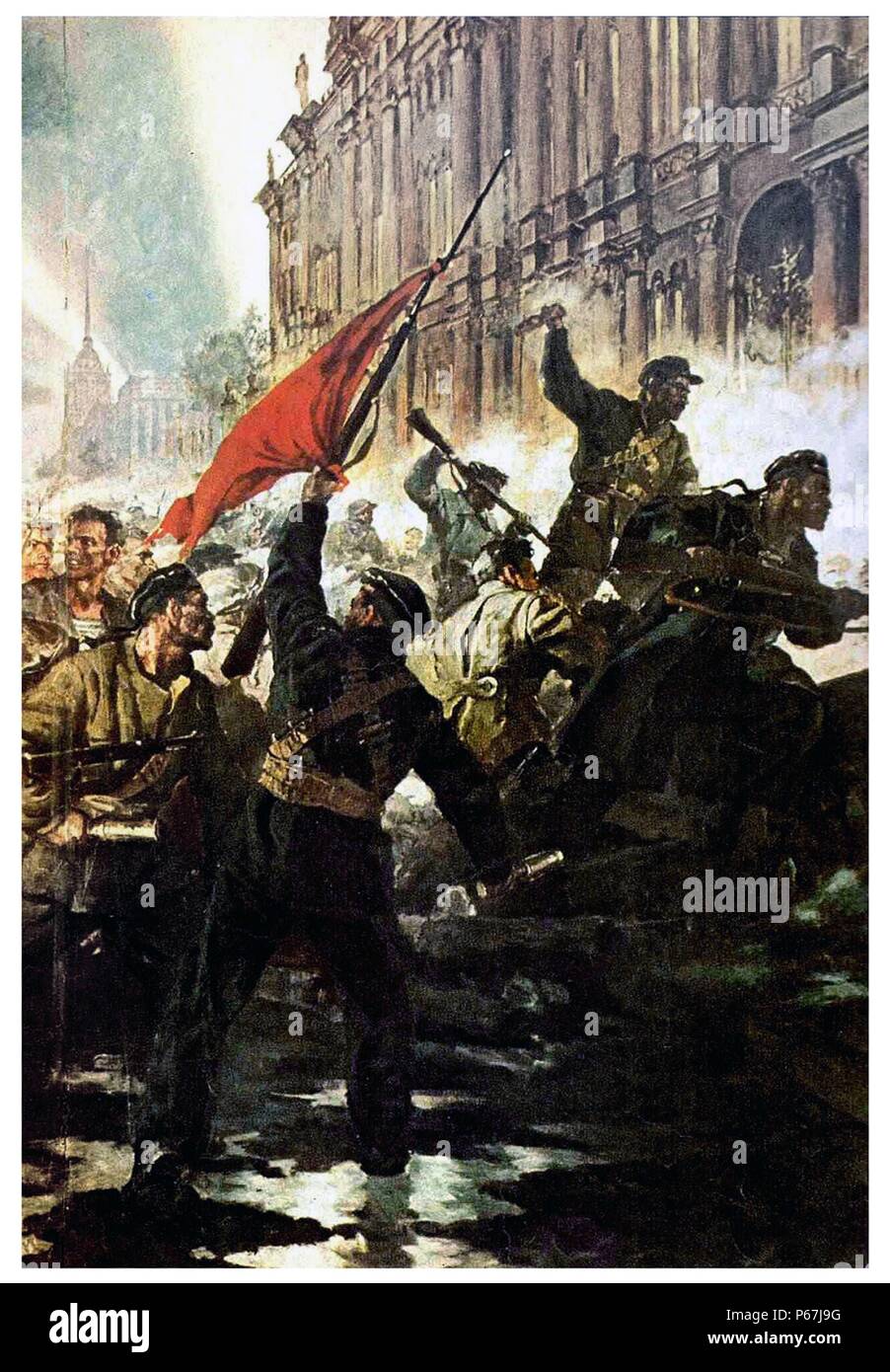 Storming of the Winter Palace in the Russian Revolution Stock Photo - Alamy