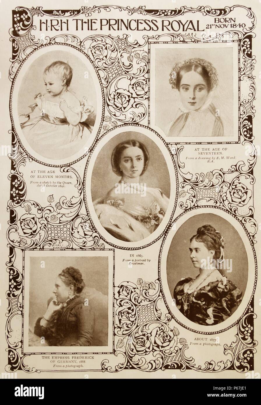 montage of portraits of Victoria; Princess Royal (1840 – 5 August 1901 ...