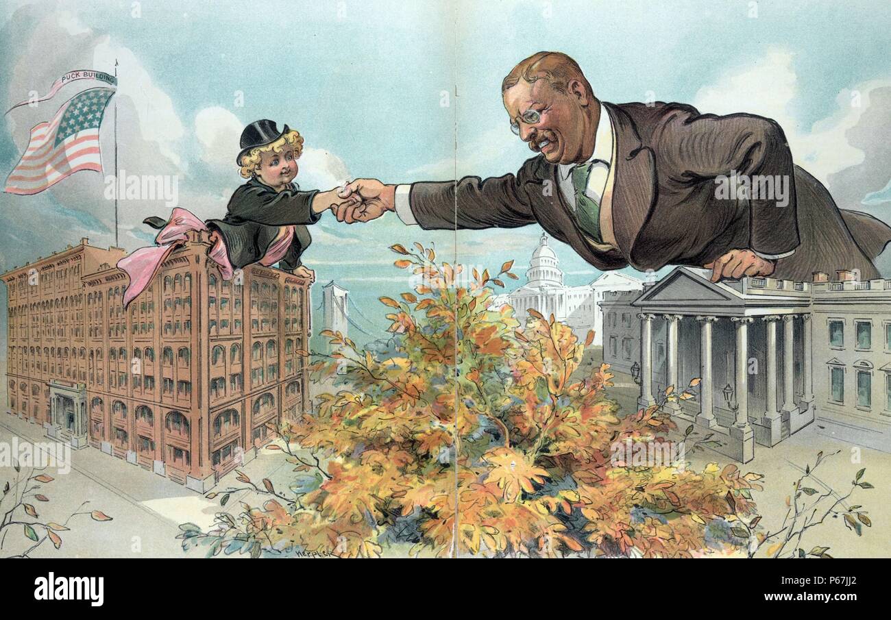 Puck: "Congratulations, Mr President; they wanted you"' Puck reaching ...